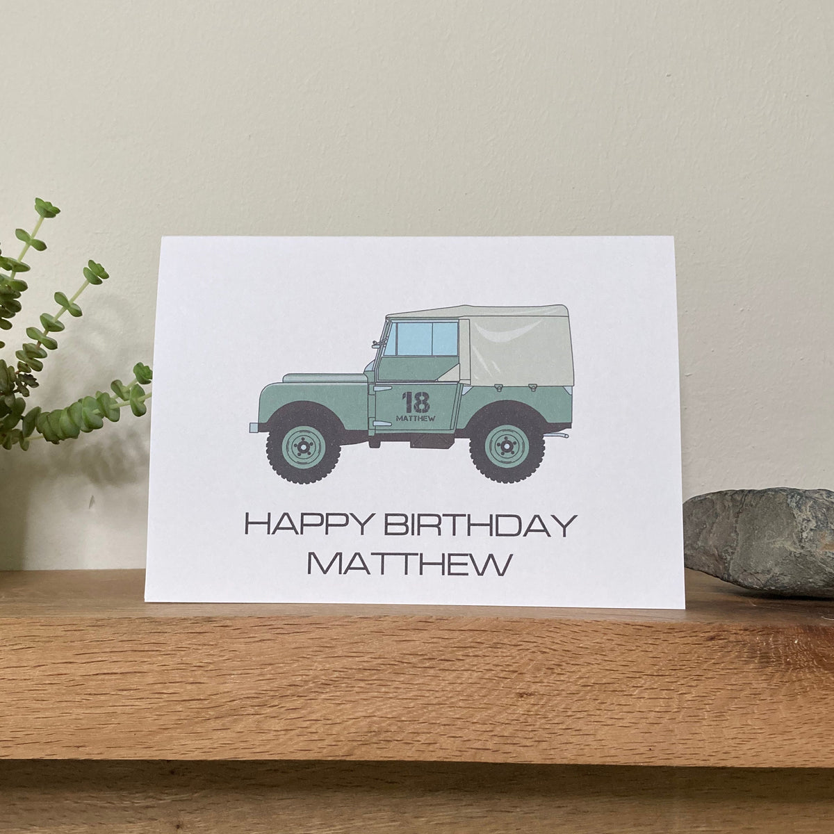 Personalised Land Rover Series 1 Birthday Card – Hamilton Metalworks